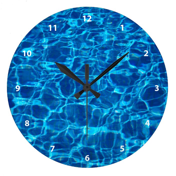 Swimming Pool Large Clock | Zazzle.com