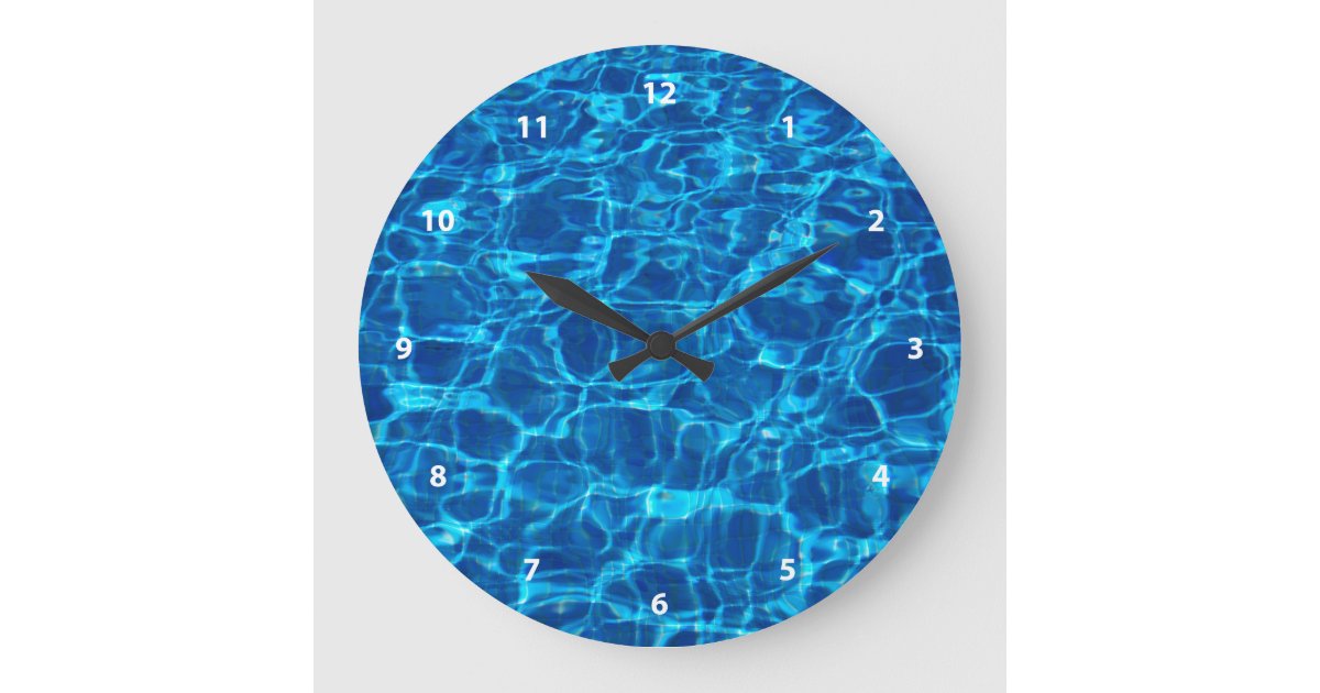Swimming Pool Large Clock | Zazzle