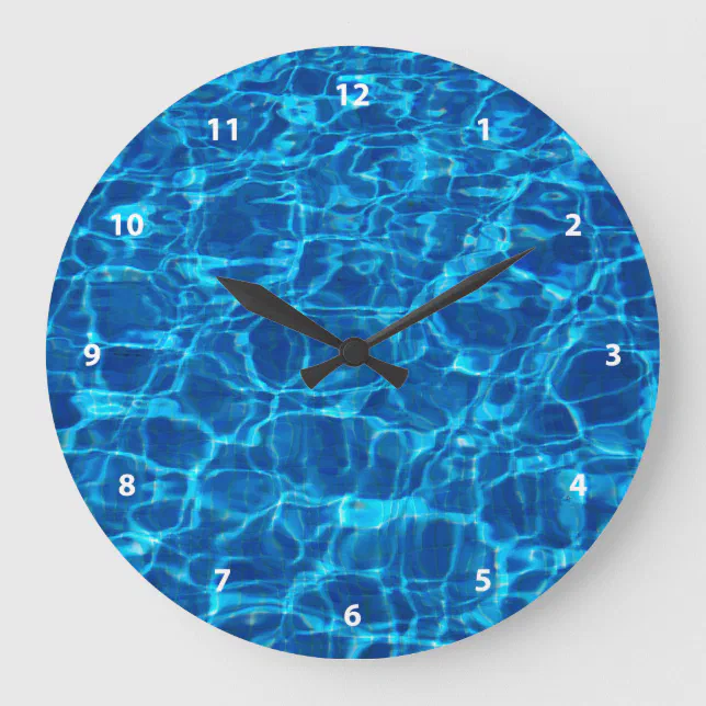 Swimming Pool Large Clock | Zazzle