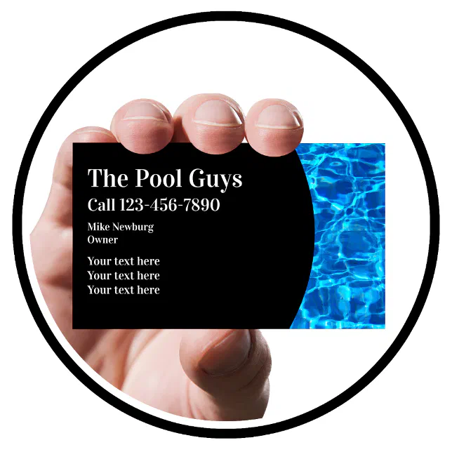 Swimming Pool Modern Business Cards | Zazzle