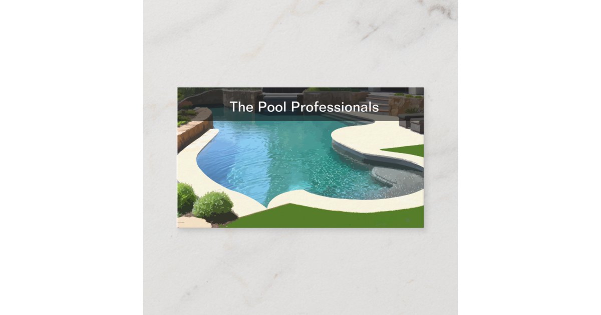 Swimming Pool New Business Cards | Zazzle