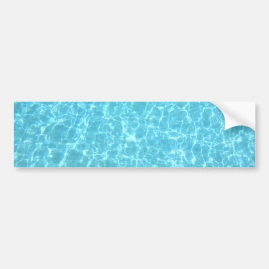 Swimming Pool Party Blue Water Blank Template Bumper Sticker | Zazzle.com