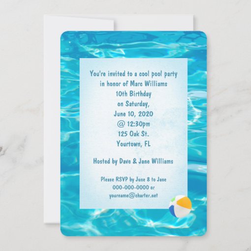 swimming pool party invitation | Zazzle