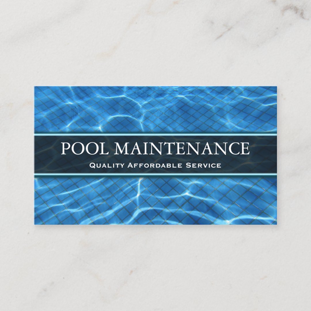Swimming Pool Photo - Business Card | Zazzle