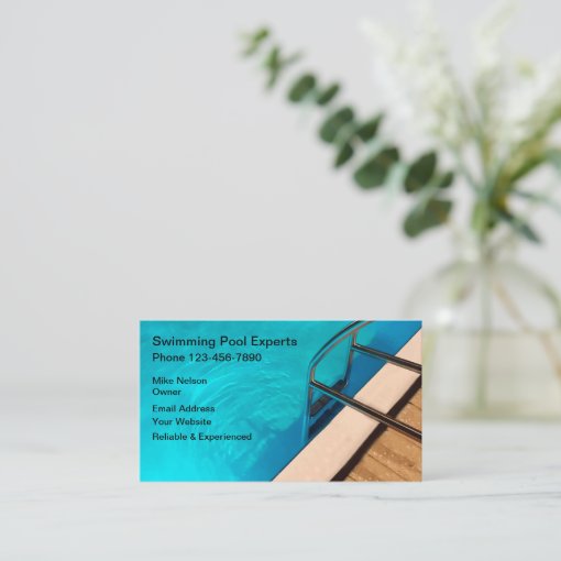 Swimming Pool Professional Design Business Card | Zazzle