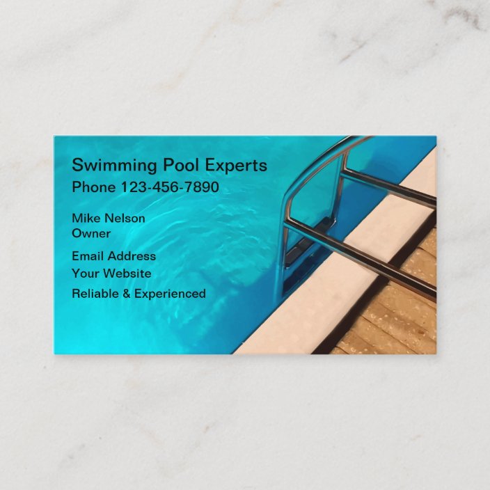 Swimming Pool Professional Design Business Card | Zazzle.com