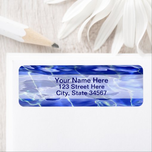 Swimming Pool Return Address Labels | Zazzle