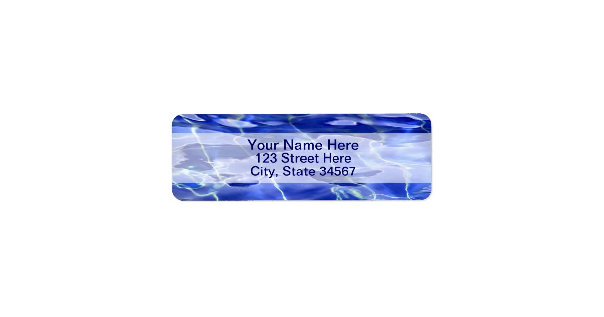 Swimming Pool Return Address Labels | Zazzle