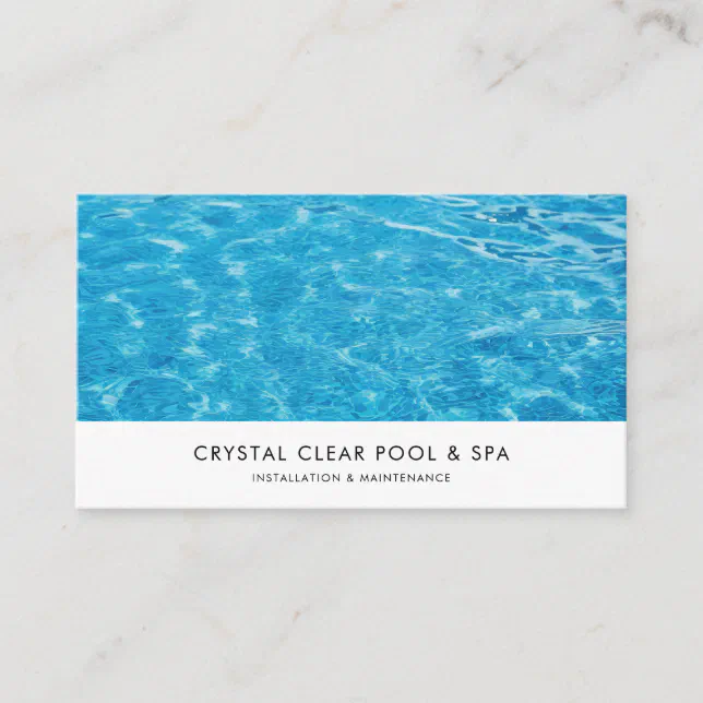 Swimming Pool Service Business Card | Zazzle