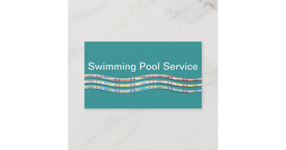 Swimming Pool Service Business Cards | Zazzle