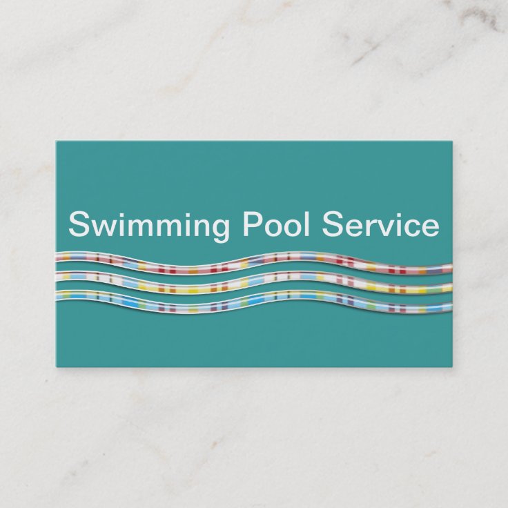 Swimming Pool Service Business Cards | Zazzle