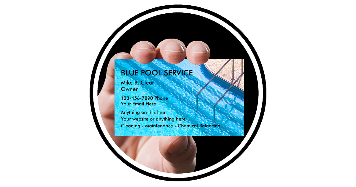Swimming Pool Service Business Cards | Zazzle
