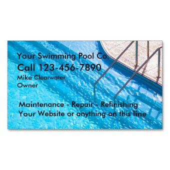 Swimming Pool Service Business Magnets | Zazzle
