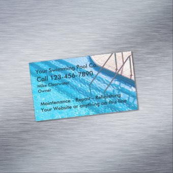 Swimming Pool Service Business Magnets | Zazzle