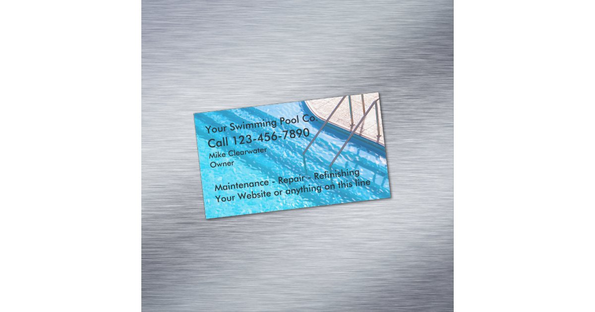 Swimming Pool Service Business Magnets | Zazzle