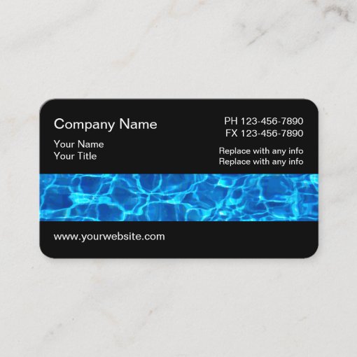 Swimming Pool Services Business Card | Zazzle