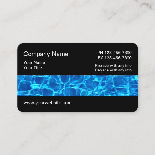 Swimming Pool Services Business Card | Zazzle.com