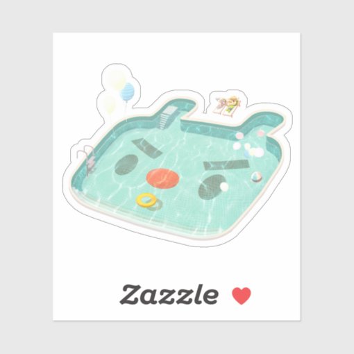 Swimming Pool Sticker | Zazzle