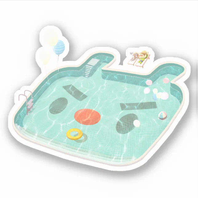 Swimming Pool Sticker | Zazzle