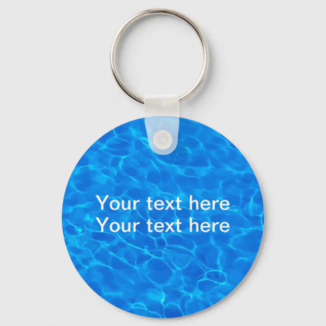 Swimming Pool Summer Theme Keychain | Zazzle