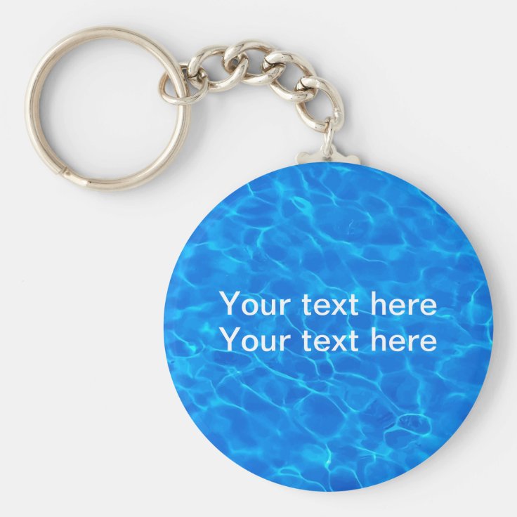 Swimming Pool Summer Theme Keychain | Zazzle