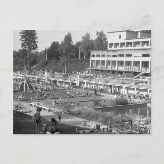 Swimming Pool, vintage Postcard | Zazzle.com