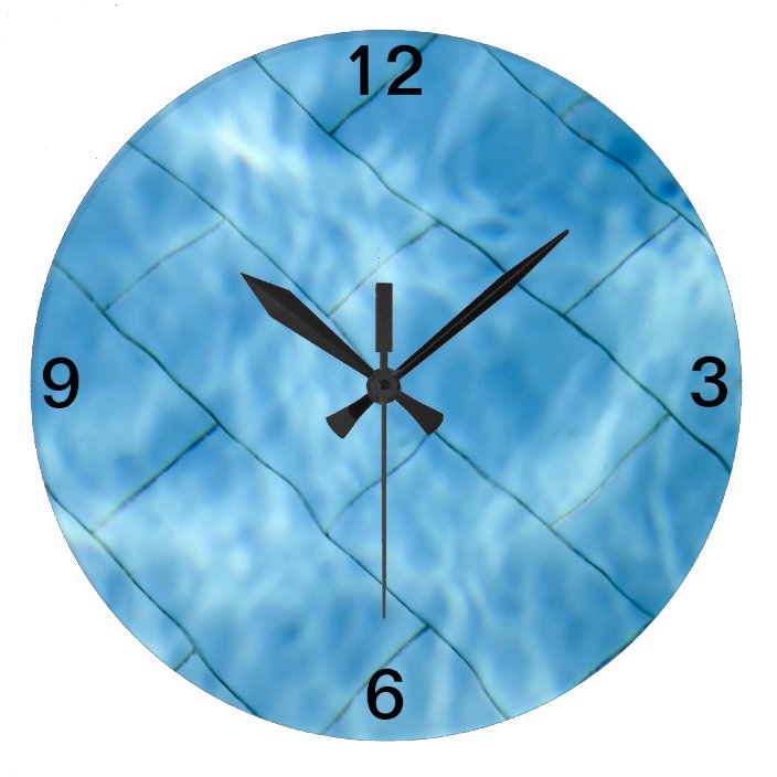 Swimming pool Wall Clock | Zazzle.com