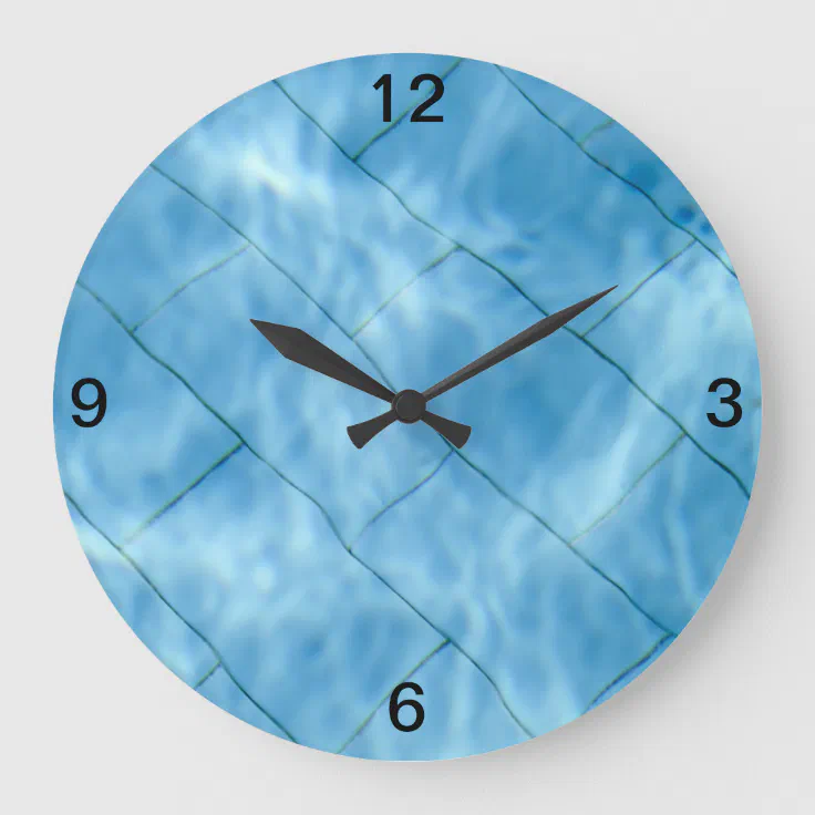 Swimming pool Wall Clock | Zazzle