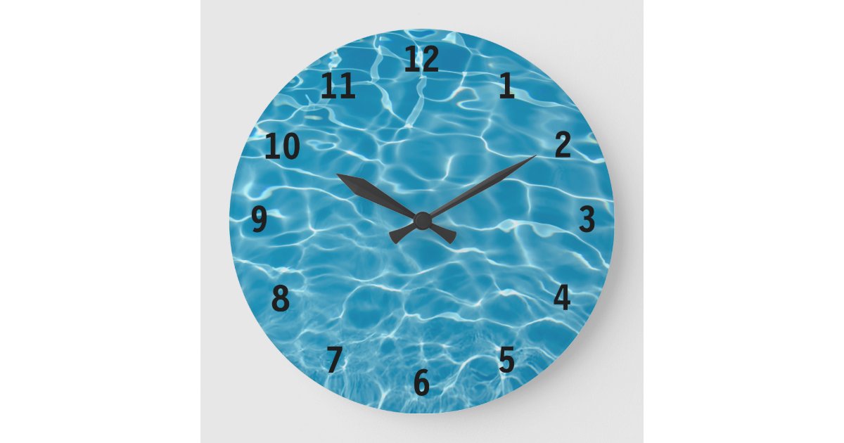 Swimming pool water Clock | Zazzle