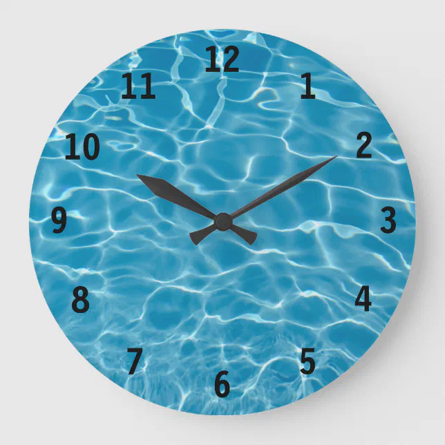 Swimming pool water Clock | Zazzle