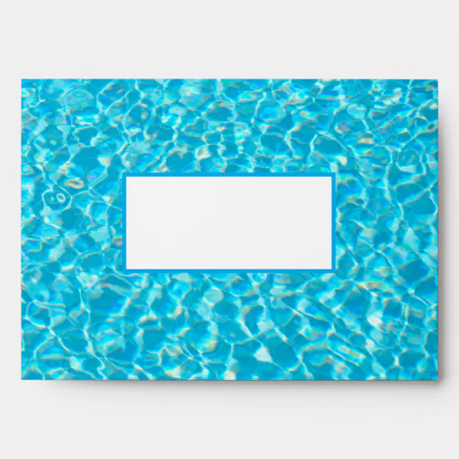Swimming pool water texture, envelope | Zazzle