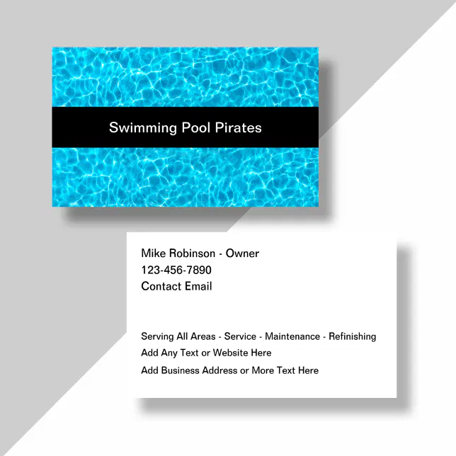 Swimming Pool Water Theme Business Cards | Zazzle