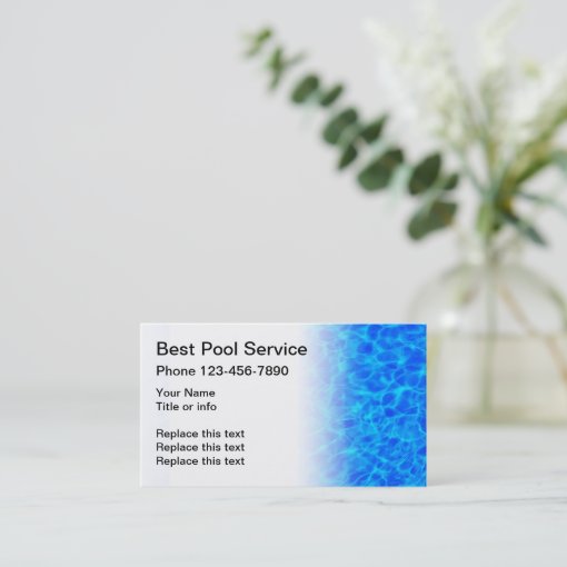 Swimming Pools And Service Business Card | Zazzle