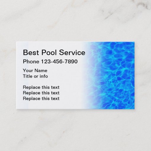 Swimming Pools And Service Business Card | Zazzle