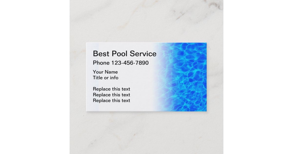 Swimming Pools And Service Business Card | Zazzle