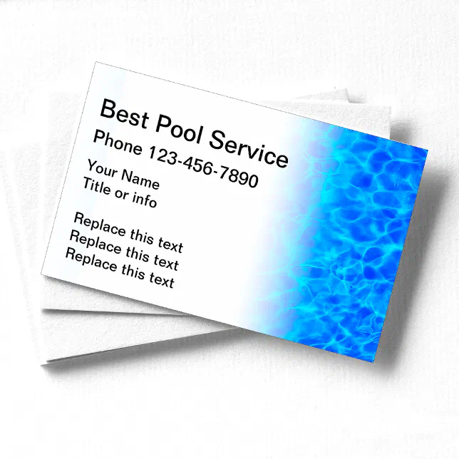 Swimming Pools And Service Business Card | Zazzle