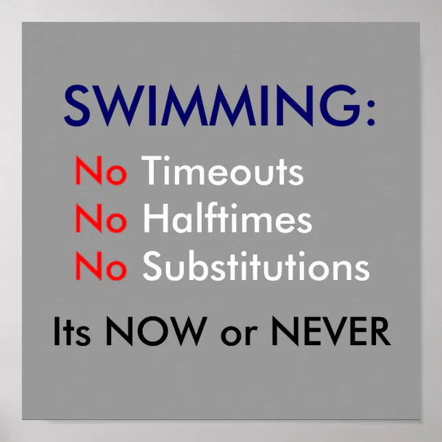 Swimming Poster | Zazzle