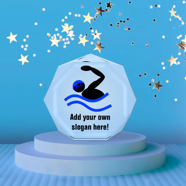 Swimming Prize - Add Caption to this Swimmer Logo Award | Zazzle