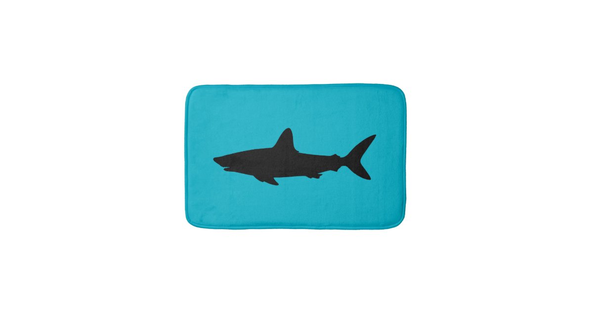 Swimming Shark Bath Mat | Zazzle