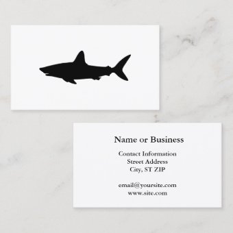 Swimming Shark Business Card | Zazzle