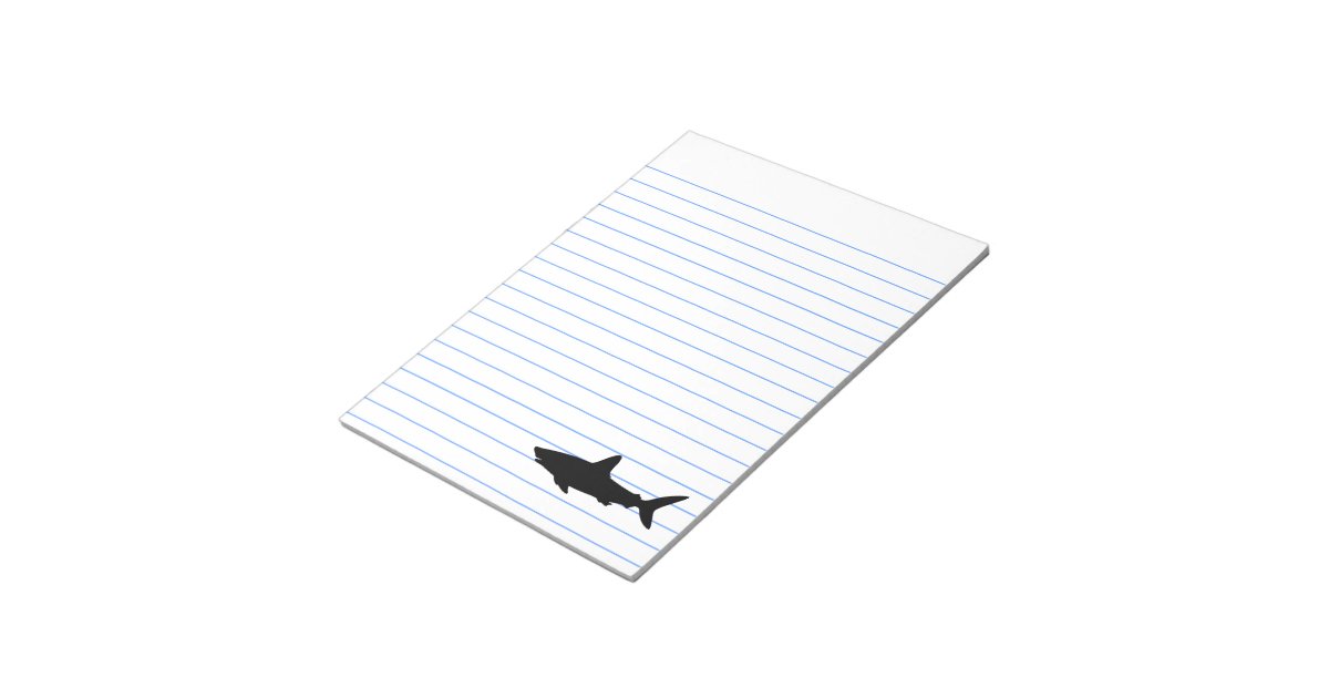 Swimming Shark Notepad | Zazzle