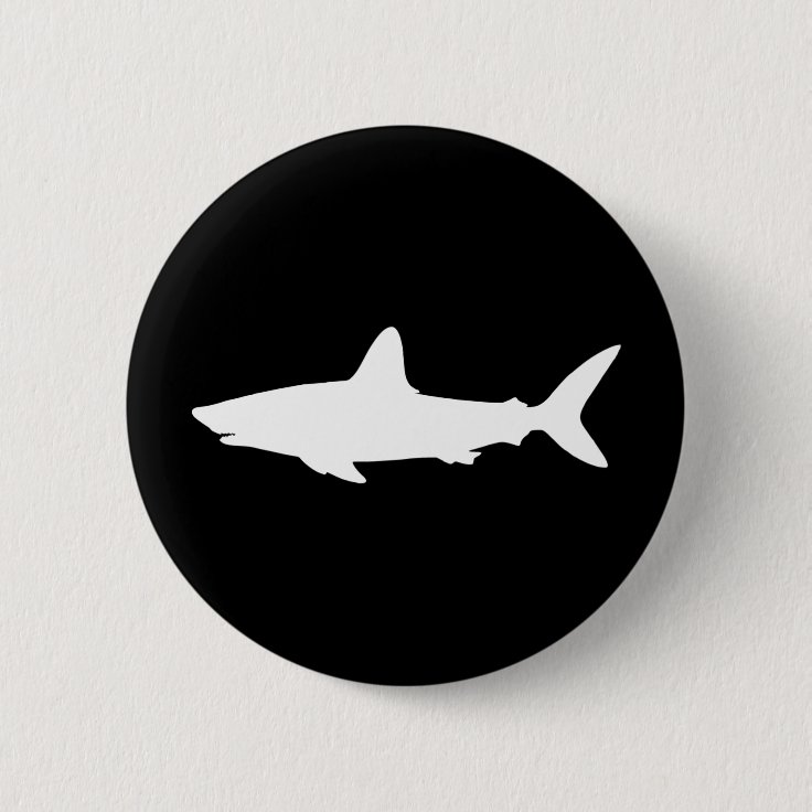 Swimming Shark Pinback Button | Zazzle