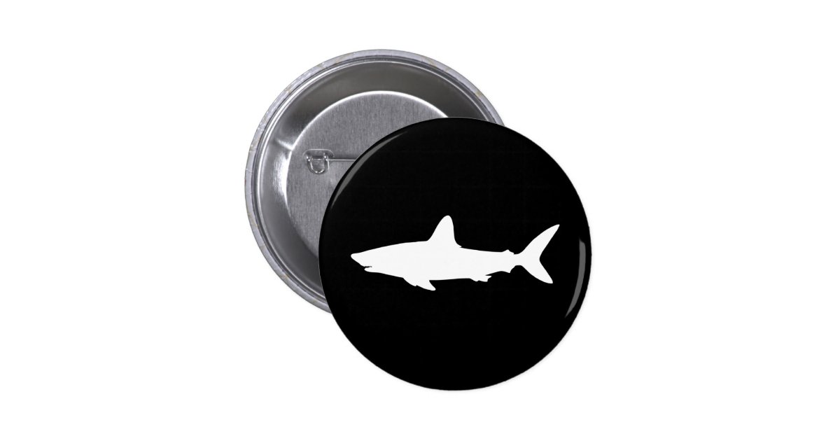 Swimming Shark Pinback Button | Zazzle