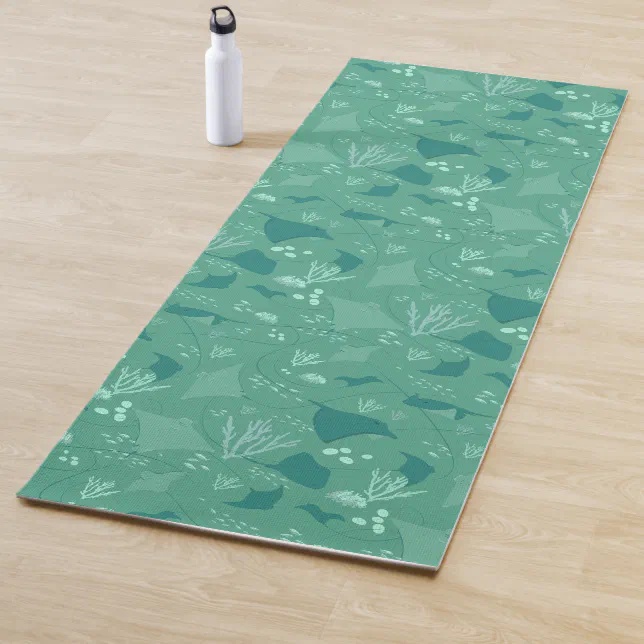 Swimming Underwater Cool Blue Ocean Pattern Yoga Mat | Zazzle