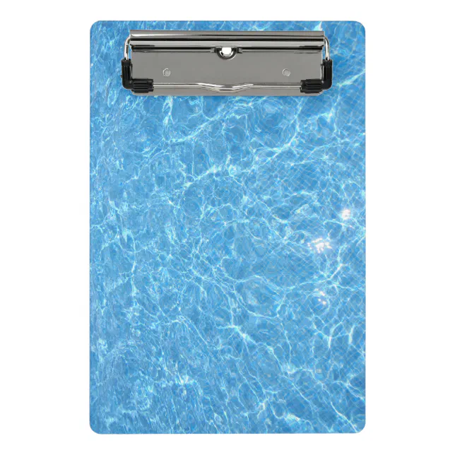 Swimmingpool Blue Water Aqua Template Elegant Mini Clipboard | Zazzle