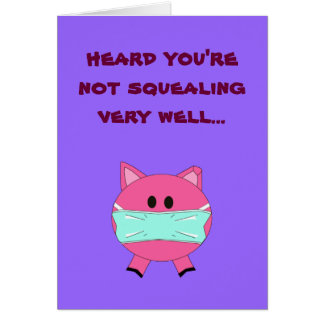 Get Well Pig Cards | Zazzle