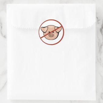 Swine Flu / Pork Classic Round Sticker | Zazzle