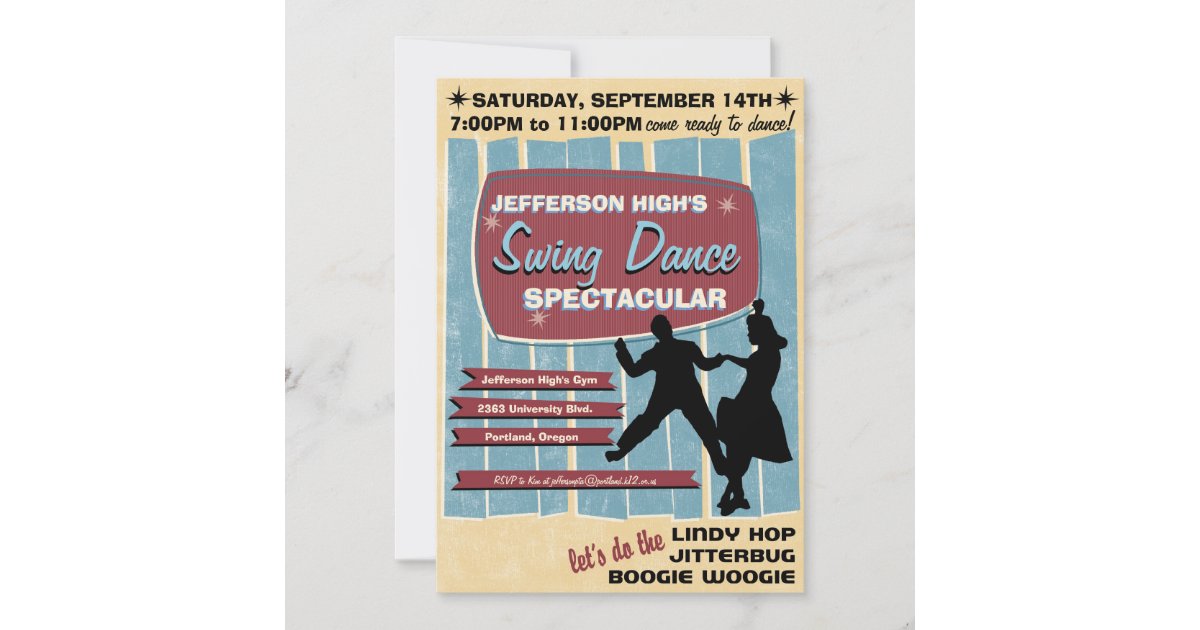 Swing Dance Party Invitation | Zazzle