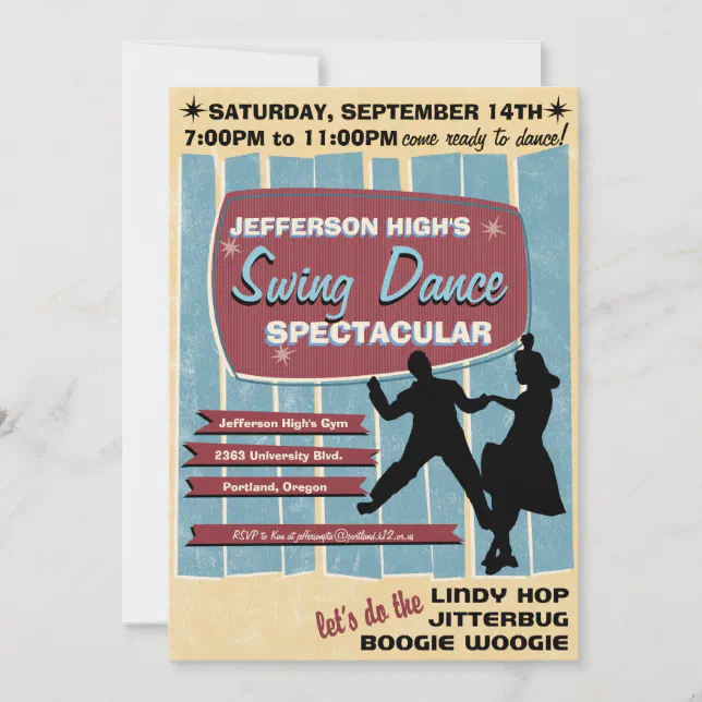 Swing Dance Party Invitation | Zazzle