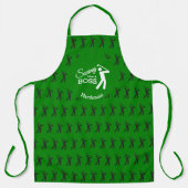 SWING LIKE A BOSS | Green PERSONALIZED Golf Apron | Zazzle